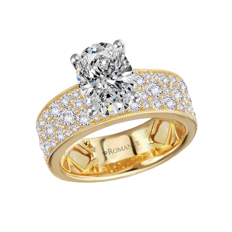 Broad Band Shank Semi-Mount Diamond Engagement Ring – Thompson Jewelers